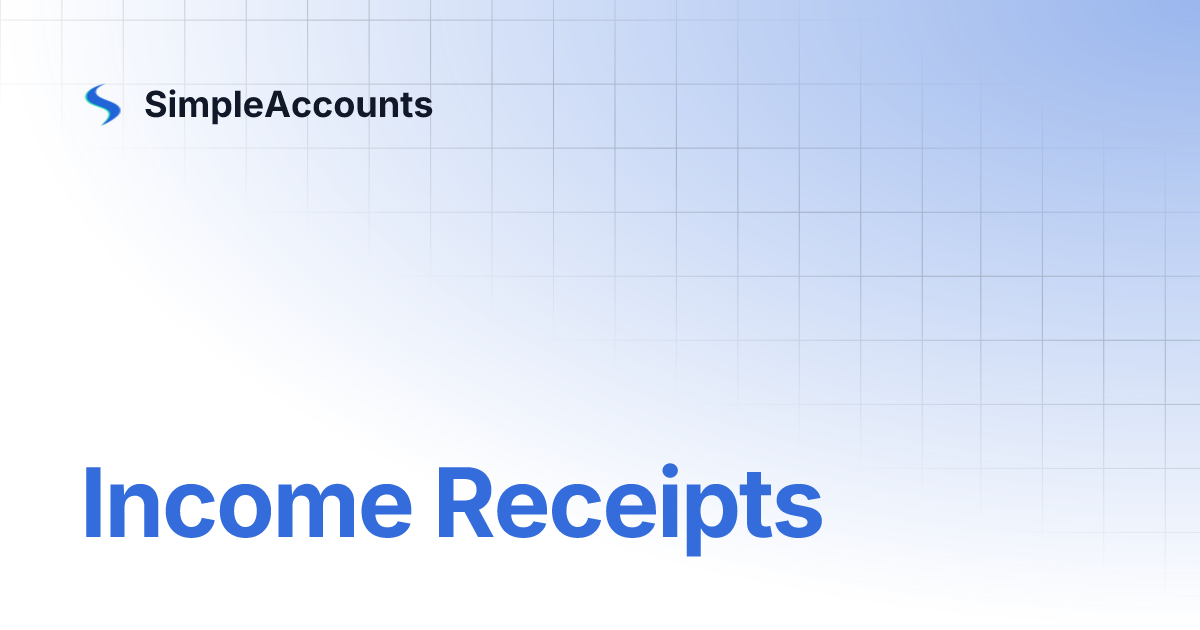 Income Receipts | SimpleAccounts
